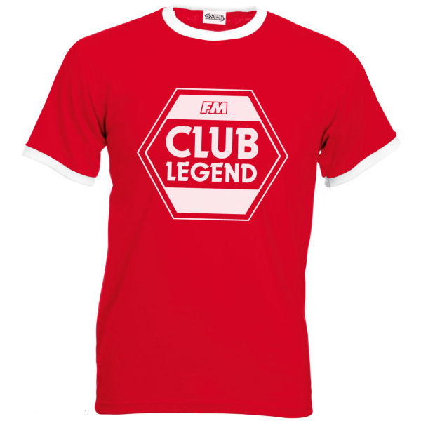 Football Manager Club Legend Men's Ringer T-Shirt - White Red ...