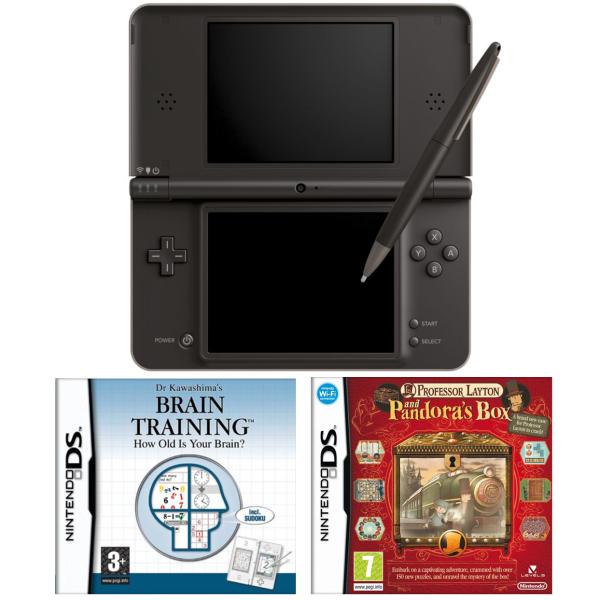 Nintendo DSi XL Console Dark Brown: Bundle (Including Brain Training ...