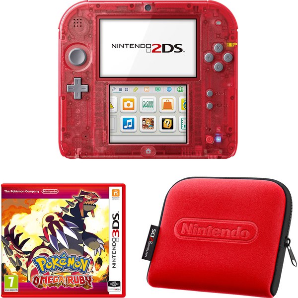 Nintendo 2DS Transparent Red Pokémon Omega Ruby Pack | Nintendo ...