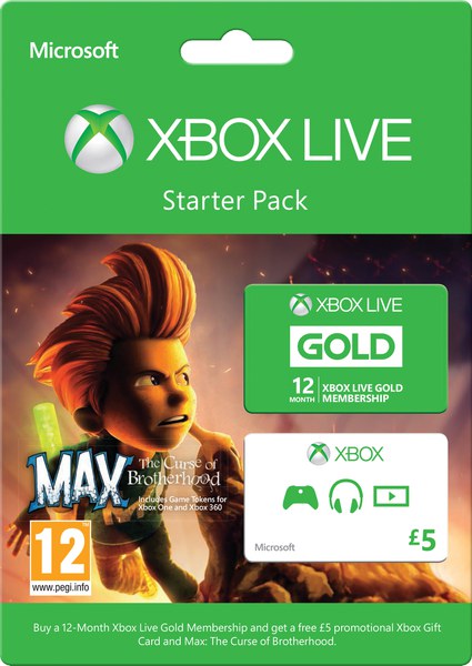 Xbox Live 12 Month Gold Starter Pack Games Accessories | Zavvi