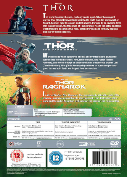 Thor: 1-3 Boxset DVD | Zavvi.com