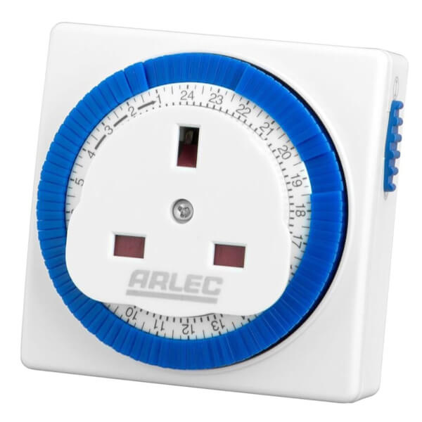 Arlec 24 Hour Compact Timer Socket White Homebase