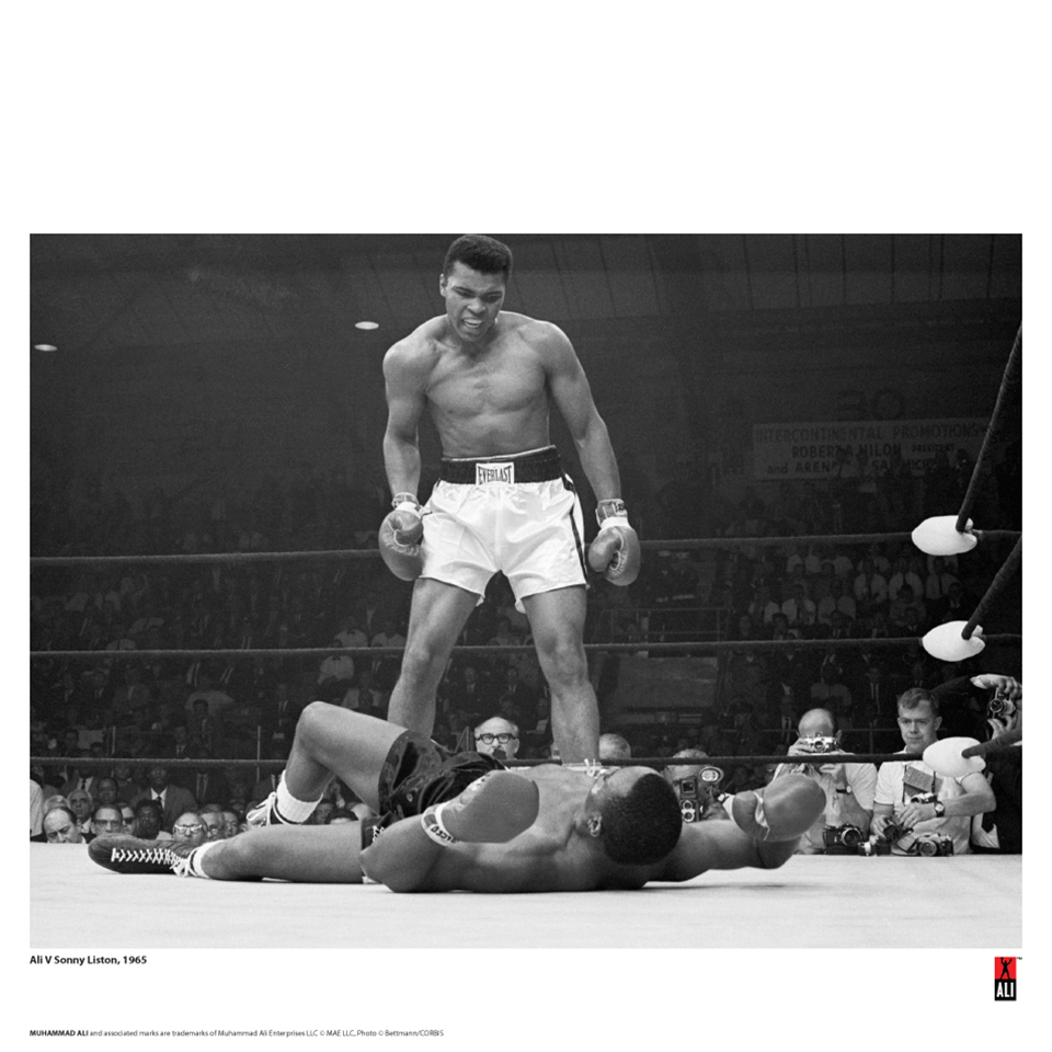 Muhammad Ali 'First Minute First Round' Print - 14 x 11 - IWOOT UK