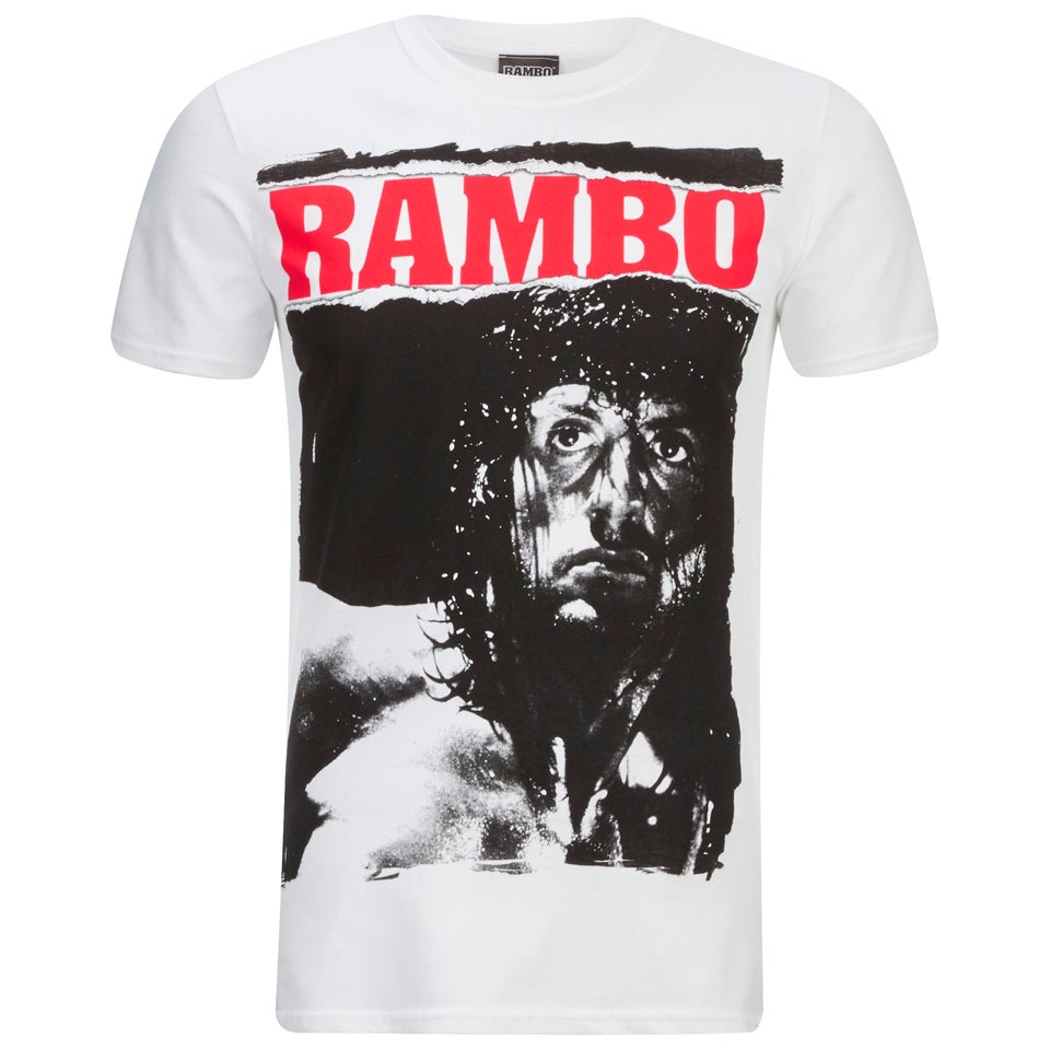 Rambo Men's Stare T-Shirt - White Merchandise - Zavvi UK