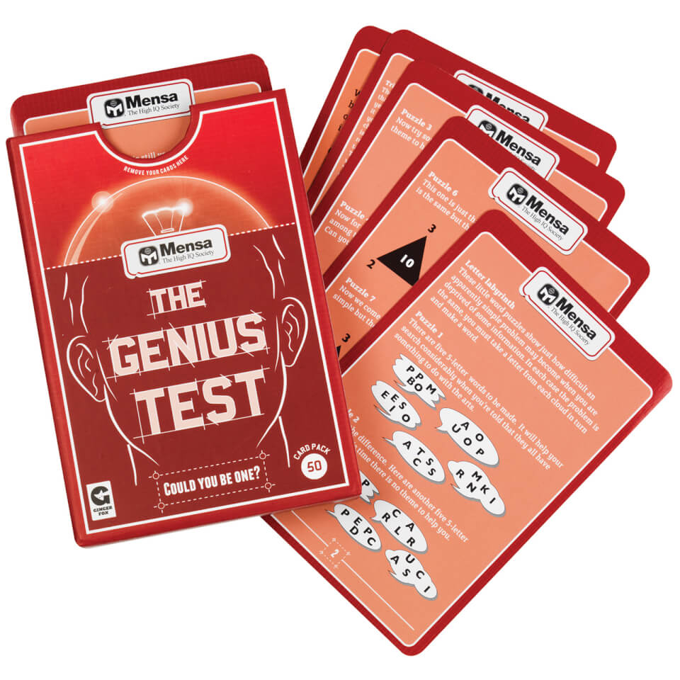 Mensa Cards The Genius Test | IWOOT