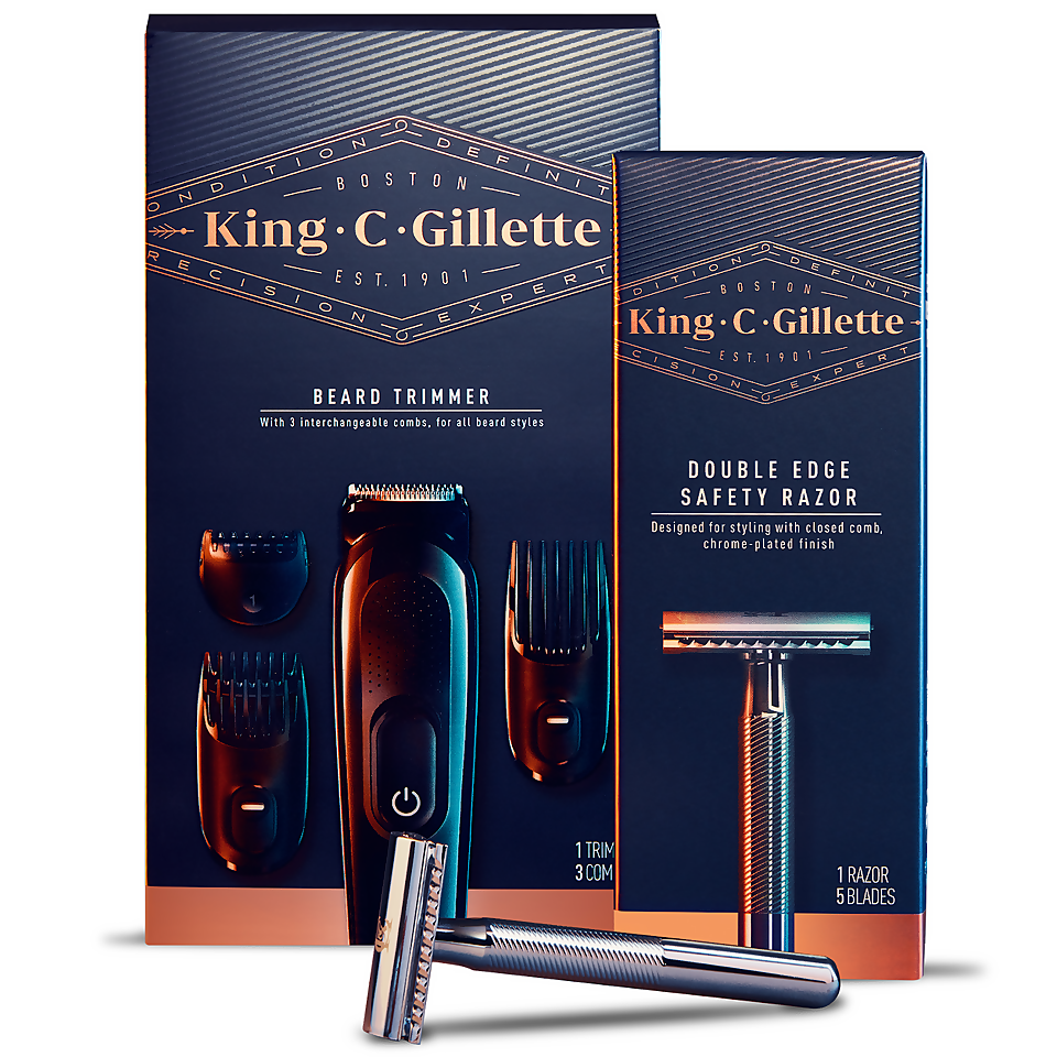 King C. Gillette Beard Trimmer & Double Edge Razor | Gillette UK